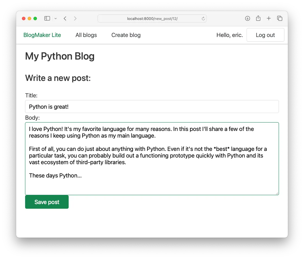 Mostly Python