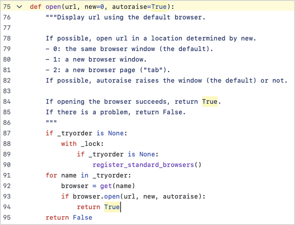 Opening a web page from Python